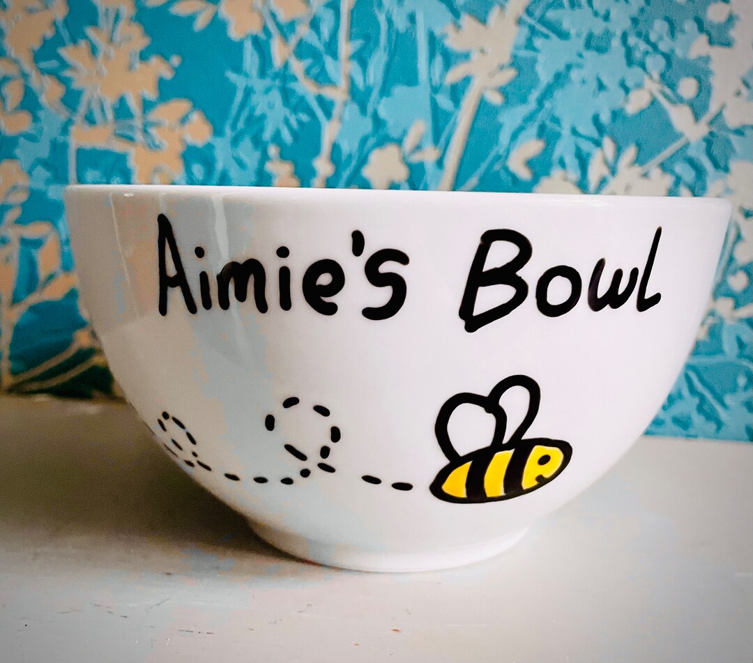 Personalised Bee Bowl for Cereal Soup With Name Bee Lover Gift - Etsy UK