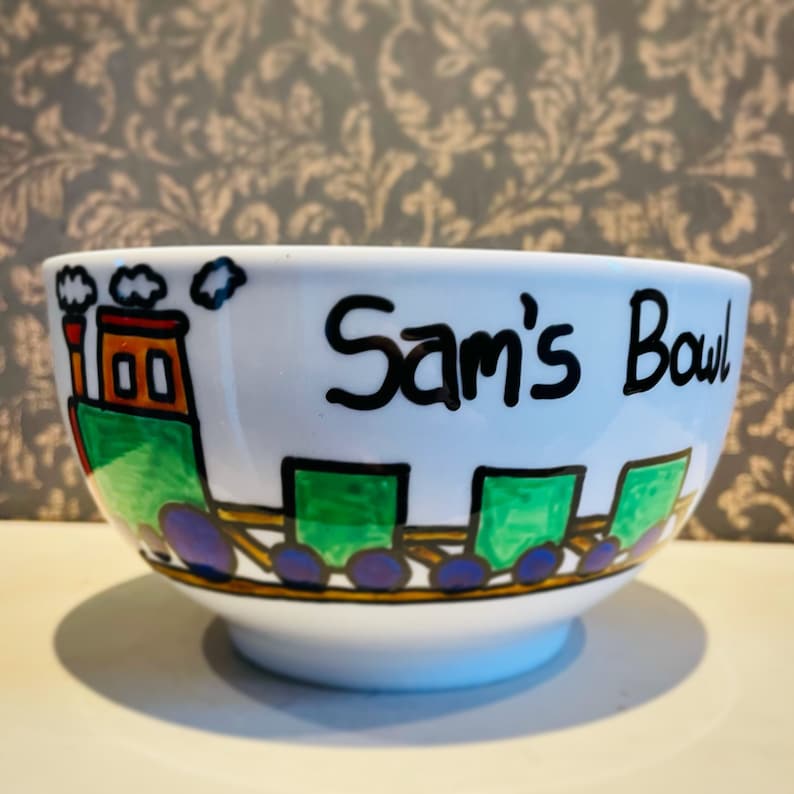 Personalised Bowl for With Name for Children and Adults Deep White Bowl ...