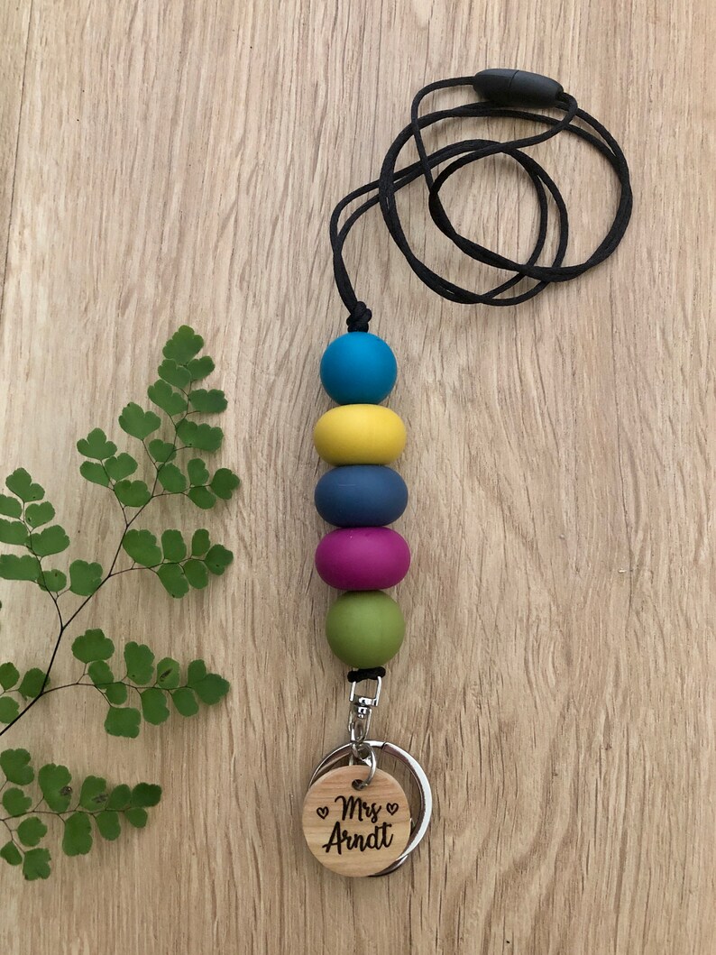 Personalised lanyards with custom name tags for teachers | Etsy