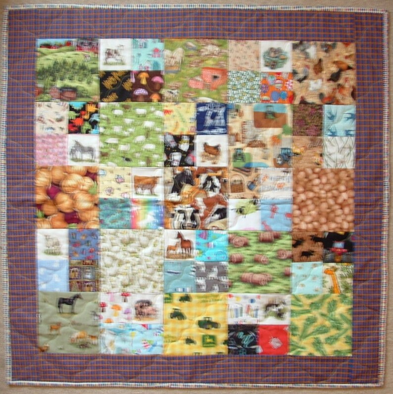 Unique Handmade Patchwork Heirloom I-spy Quilt - Farm (009) - Etsy