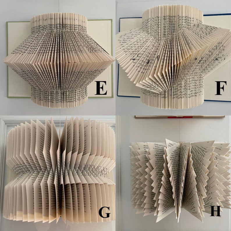 Gallery A: Folded Book Wall Art / Book Art / 3D Book Art / - Etsy