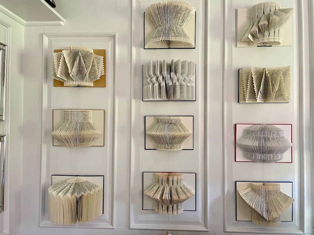 Gallery A: Folded Book Wall Art / Book Art / 3D Book Art / Book ...