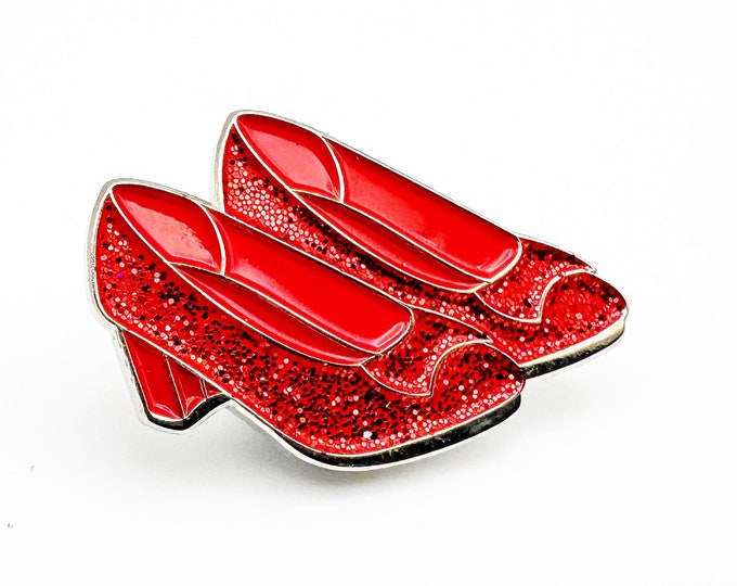Dorothy Wizard of Oz Ruby Slippers Enamel Pin Badge | There's No Place ...