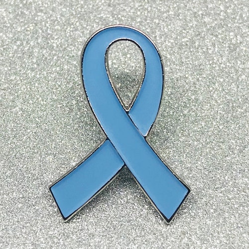 Prostate Cancer Awareness Blue Ribbon Enamel Pin Badge | Etsy
