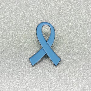 Prostate Cancer Awareness Blue Ribbon Enamel Pin Badge | Charity ...