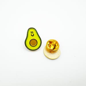 Cute Avocado Enamel Pin Badge | Cute Novelty Gift | Vegan Vegetarian ...