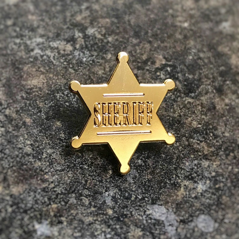 Sheriff & Deputy Gold Enamel Pin Badges Novelty Fancy Dress - Etsy UK
