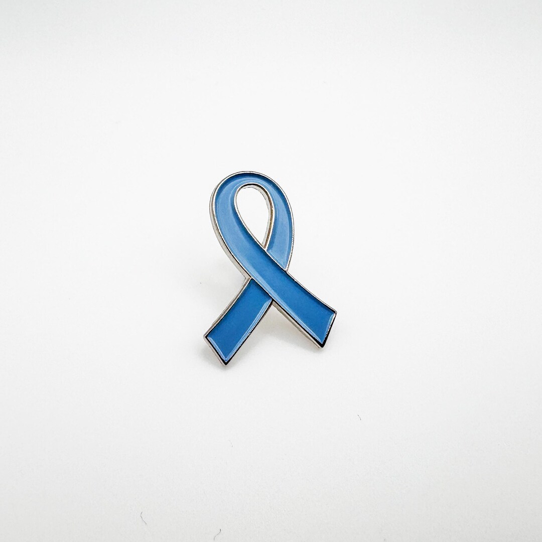 Prostate Cancer Awareness Blue Ribbon Enamel Pin Badge | Charity ...