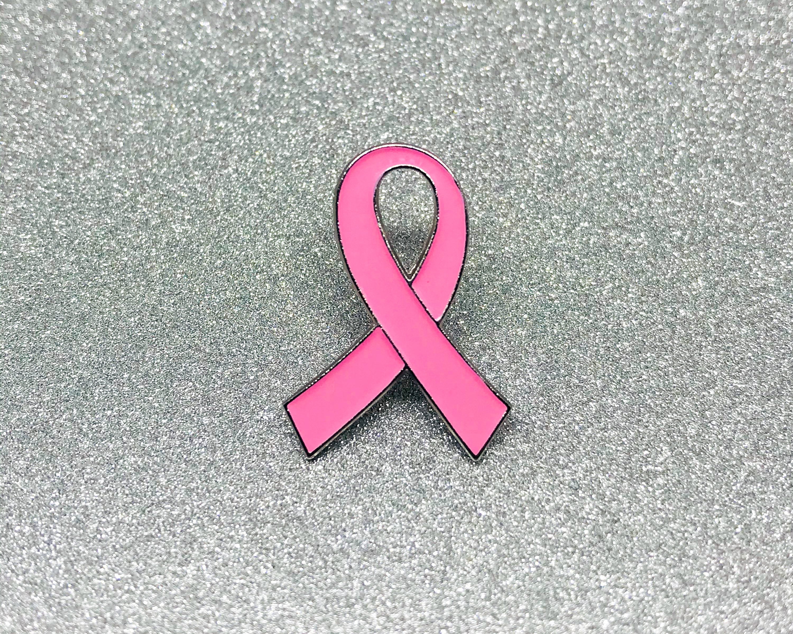 Breast Cancer Awareness Pink Ribbon Charity Enamel Pin Badge - Etsy UK