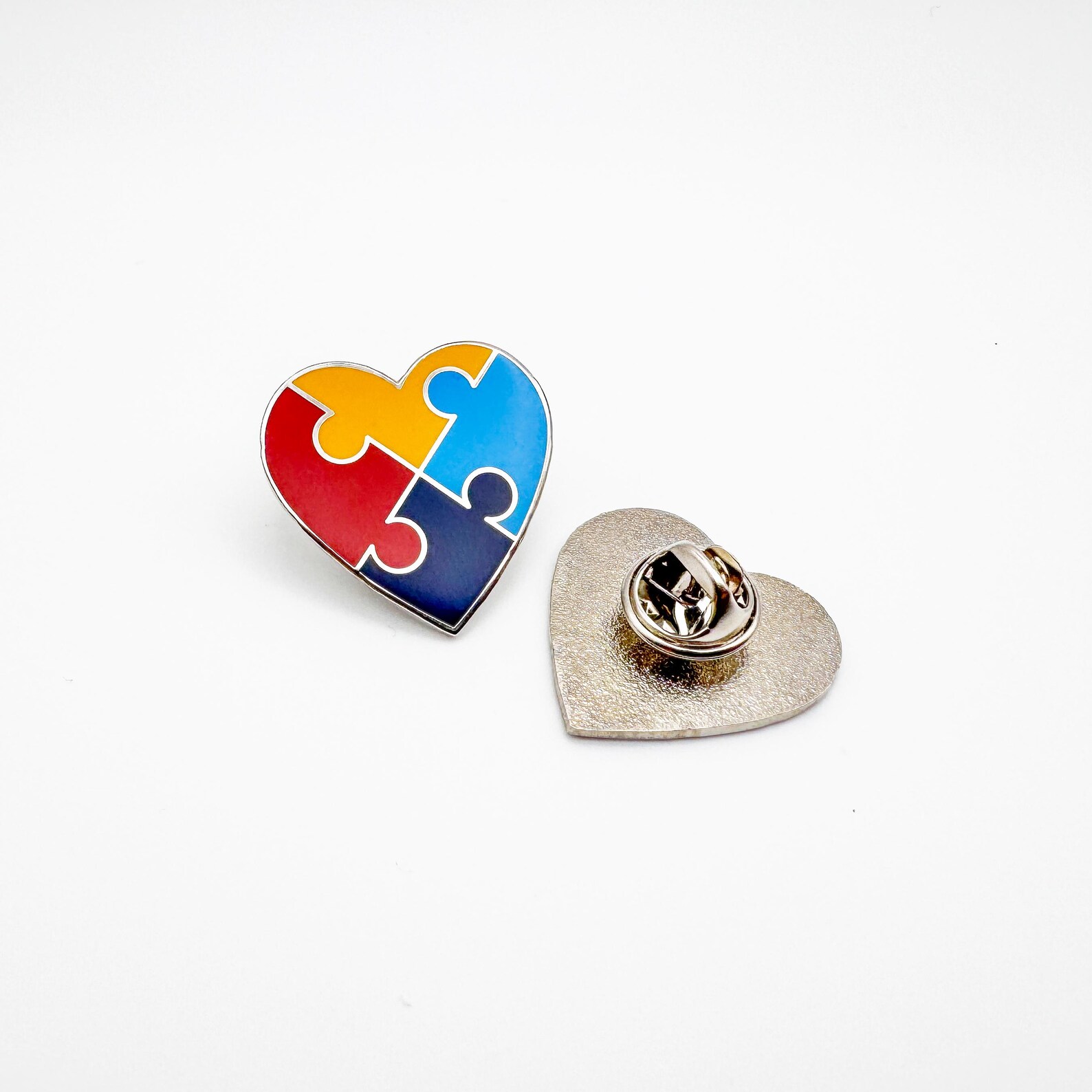 Autism Awareness Enamel Pin Badge | Puzzle Love Heart | Charity - Etsy