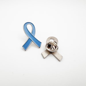 Prostate Cancer Awareness Blue Ribbon Enamel Pin Badge | Charity ...