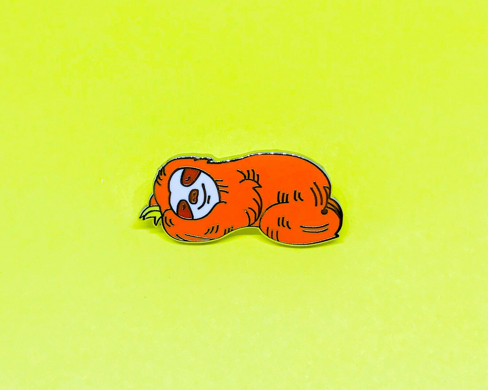 Cute Sloth Enamel Pin Badge Sleeping Smiley Sloth Novelty - Etsy