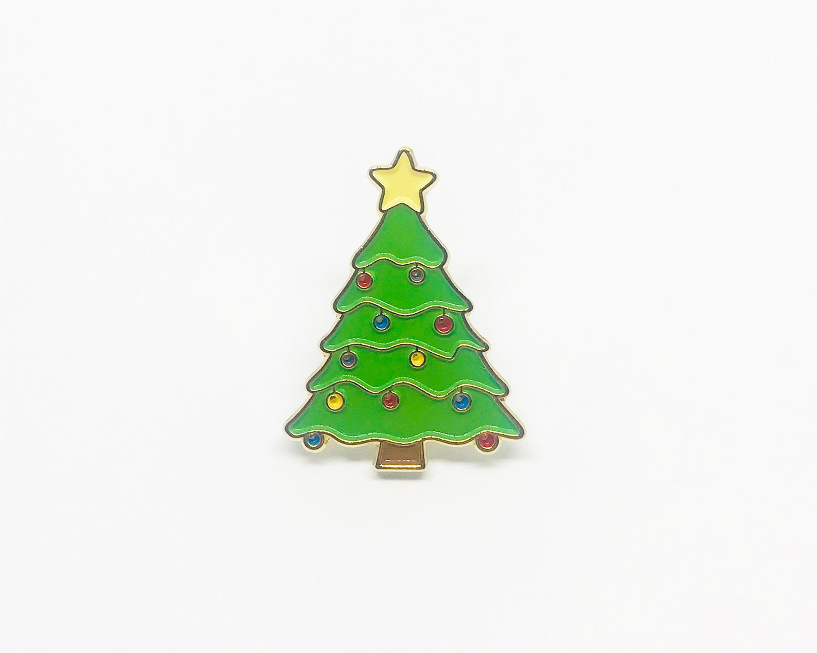 Christmas Tree Enamel Pin Badge Xmas Holidays Festive Cute - Etsy