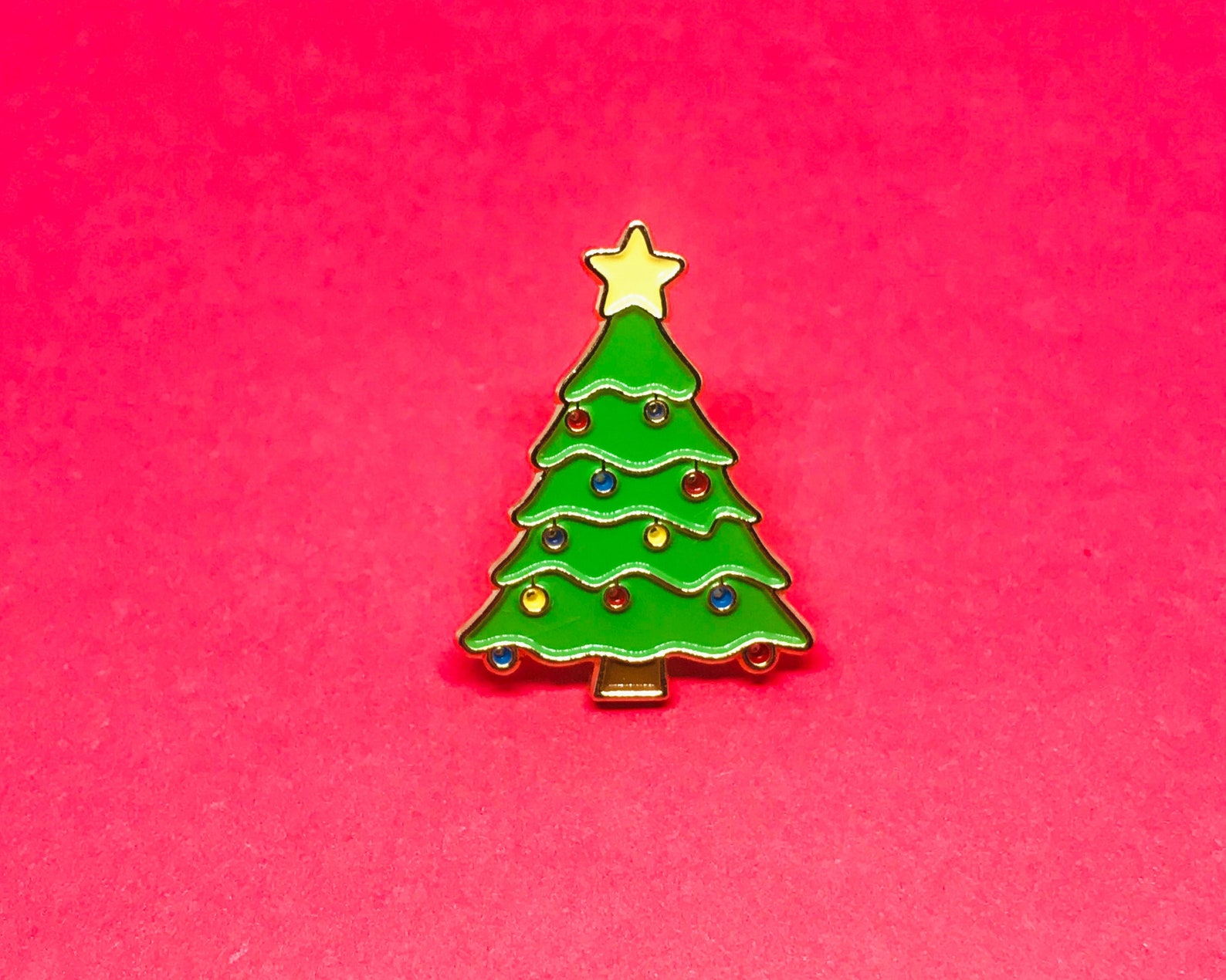 Christmas Tree Enamel Pin Badge Xmas Holidays Festive Cute - Etsy