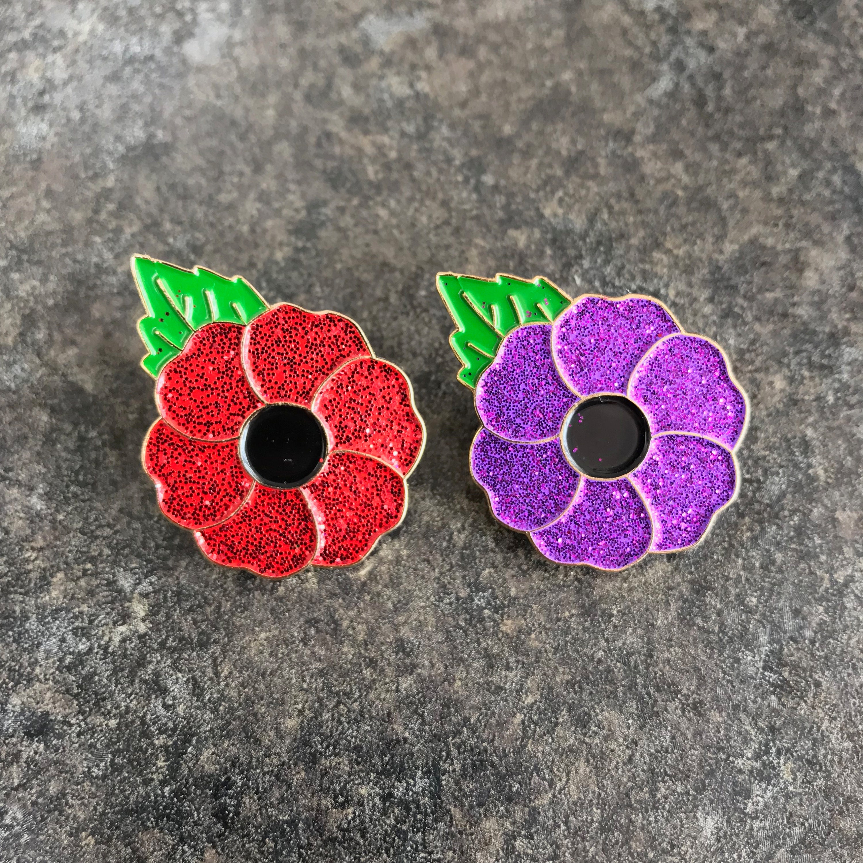 Glitter Red / Purple Poppy Enamel Pin Badge Remembrance - Etsy UK Glitter Red / Purple Poppy Enamel Pin Badge Remembrance - Etsy UK