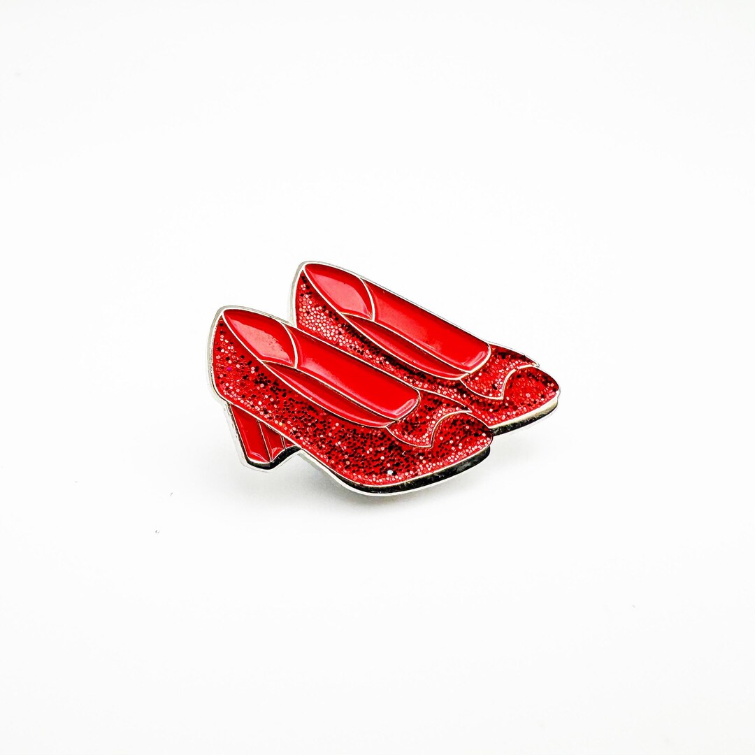 Dorothy Wizard of Oz Ruby Slippers Enamel Pin Badge | There's No Place ...