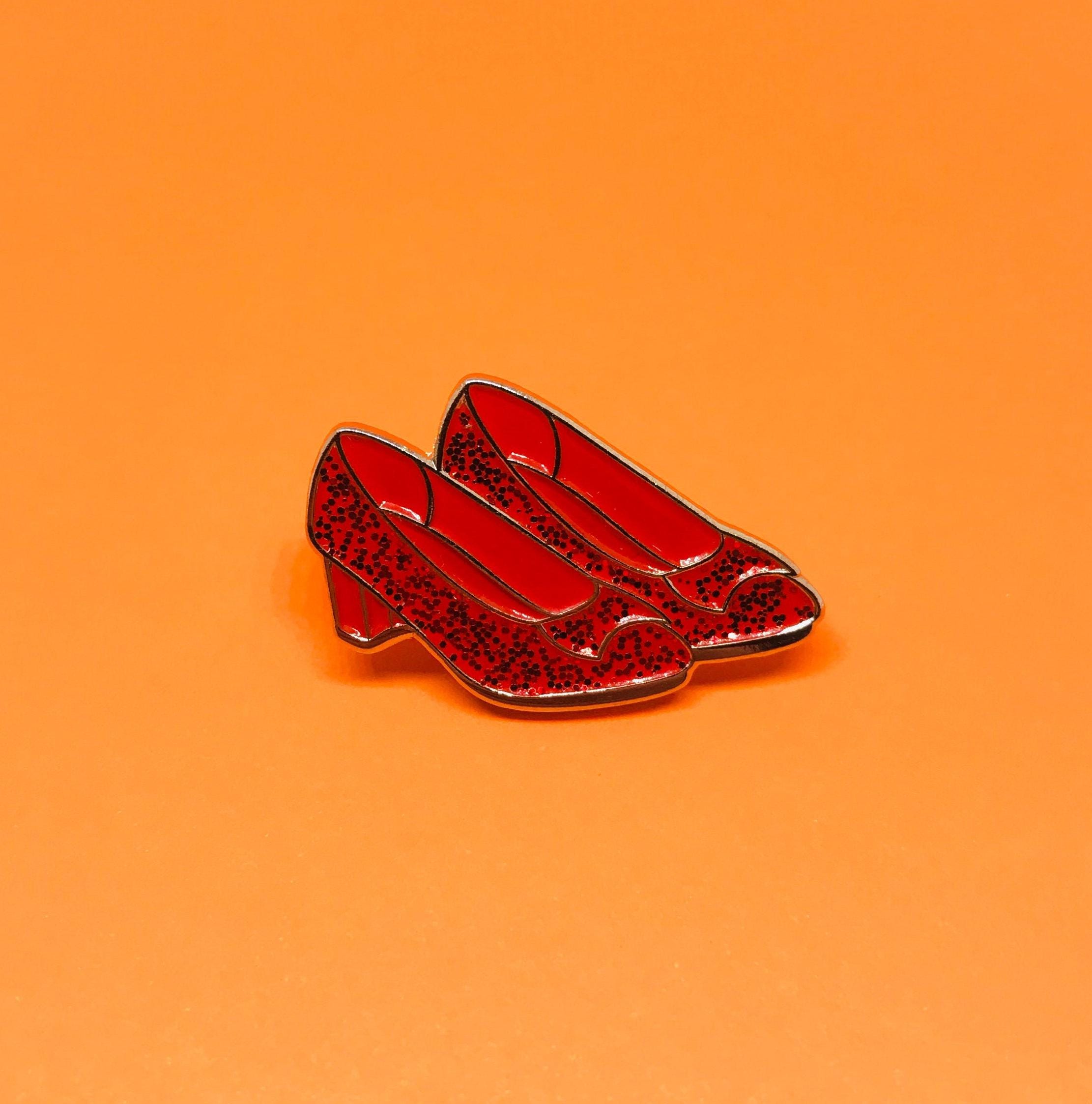 Dorothy Wizard of Oz Ruby Slippers Enamel Pin Badge | There's No Place ...
