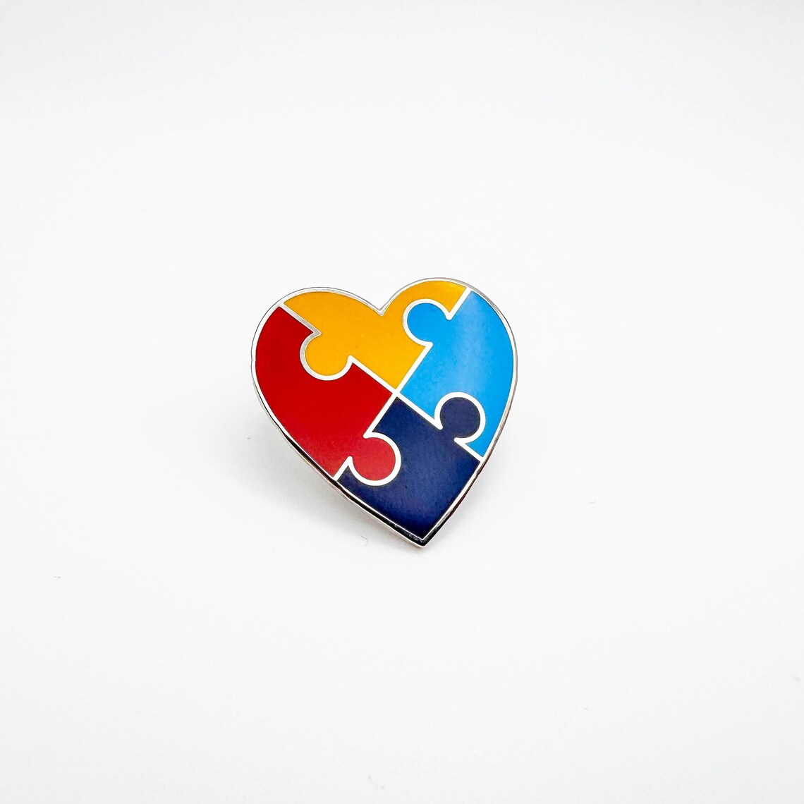 Autism Awareness Enamel Pin Badge | Puzzle Love Heart | Charity - Etsy