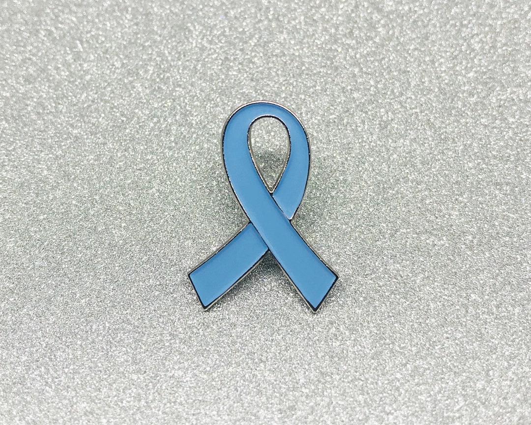Prostate Cancer Awareness Blue Ribbon Enamel Pin Badge Charity Donation ...