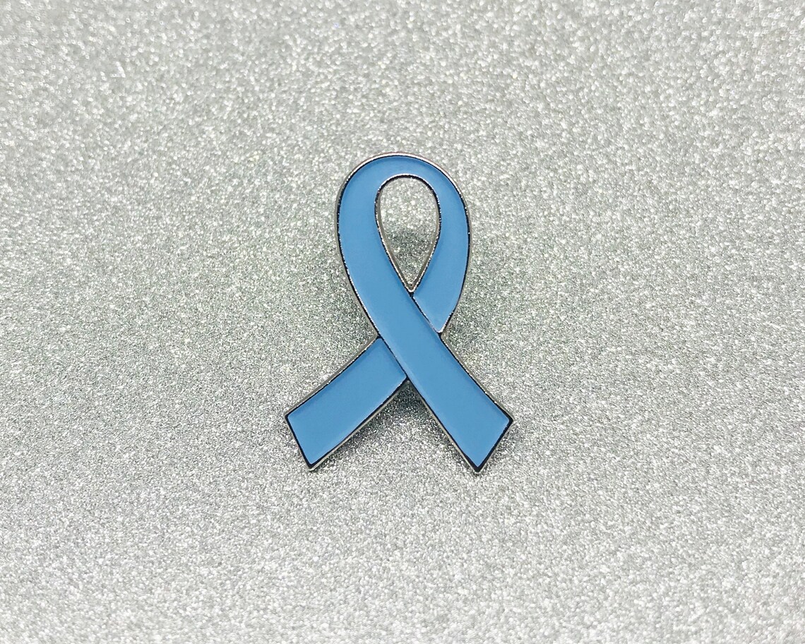 Prostate Cancer Awareness Blue Ribbon Enamel Pin Badge | Etsy
