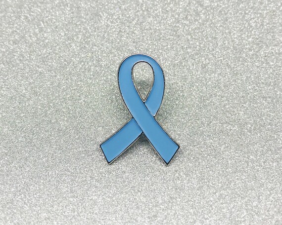 Prostate Cancer Awareness Blue Ribbon Enamel Pin Badge | Etsy