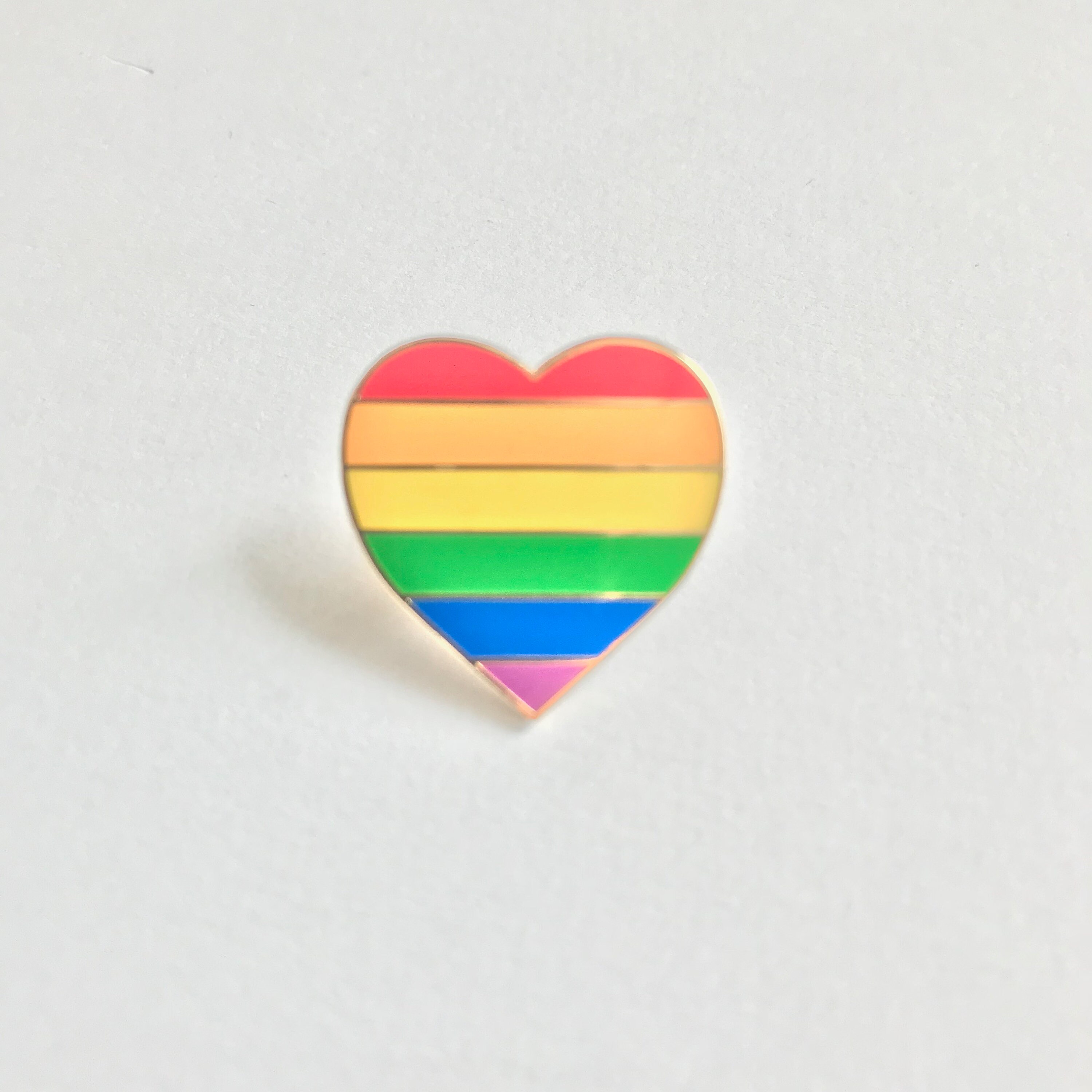 Lgbtq Rainbow Heart Enamel Pin Badge Gay Pride Month 2021 Etsy