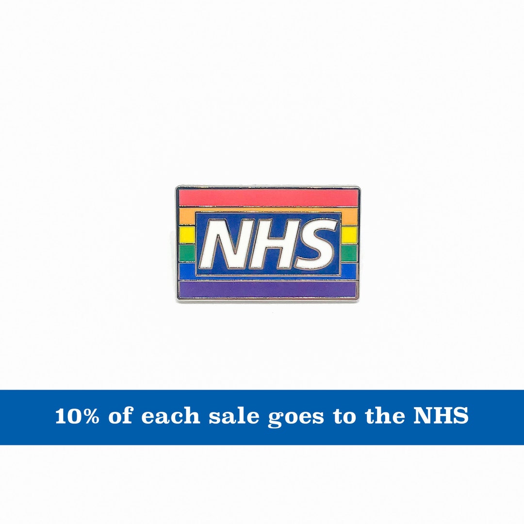 NHS Rainbow Charity Enamel Pin Badge Thank You NHS LBGQT - Etsy