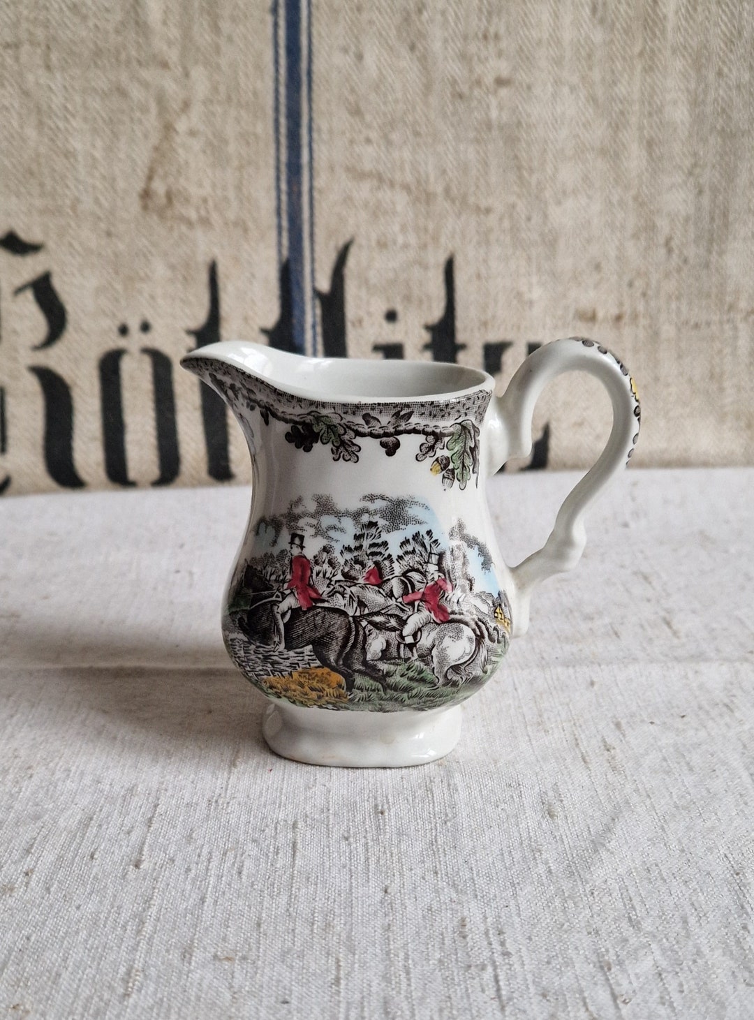 Milk Jug Myott Country Life Staffordshire England Shabby Vintage ...