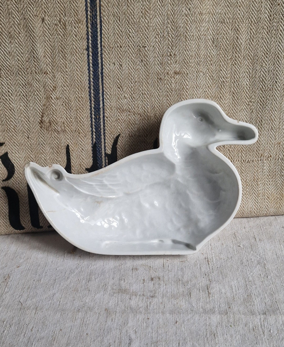 Antique Pudding Mold Villeroy & Boch Dresden Duck Shabby Vintage Patina ...