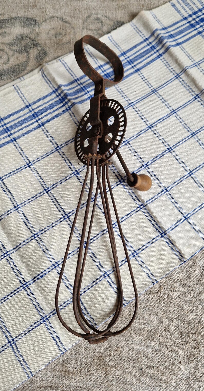 Antique Whisk From France With Age Patina Shabby Vintage - Etsy