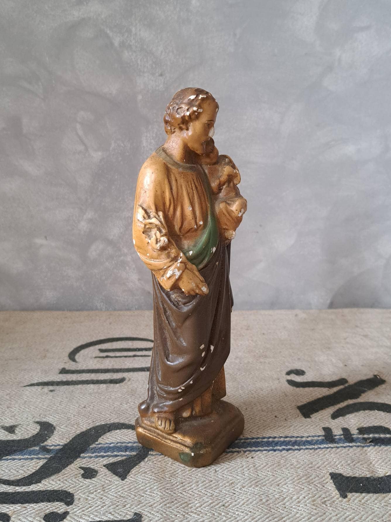 Antique Saint Joseph Figure Statue Shabby Vintage France - Etsy
