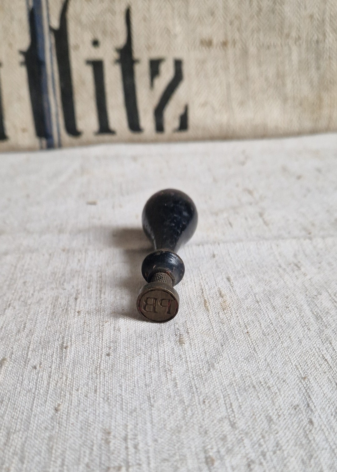 Antique Seal PB Stamp Shabby Vintage France Monogram Letter Stamp - Etsy