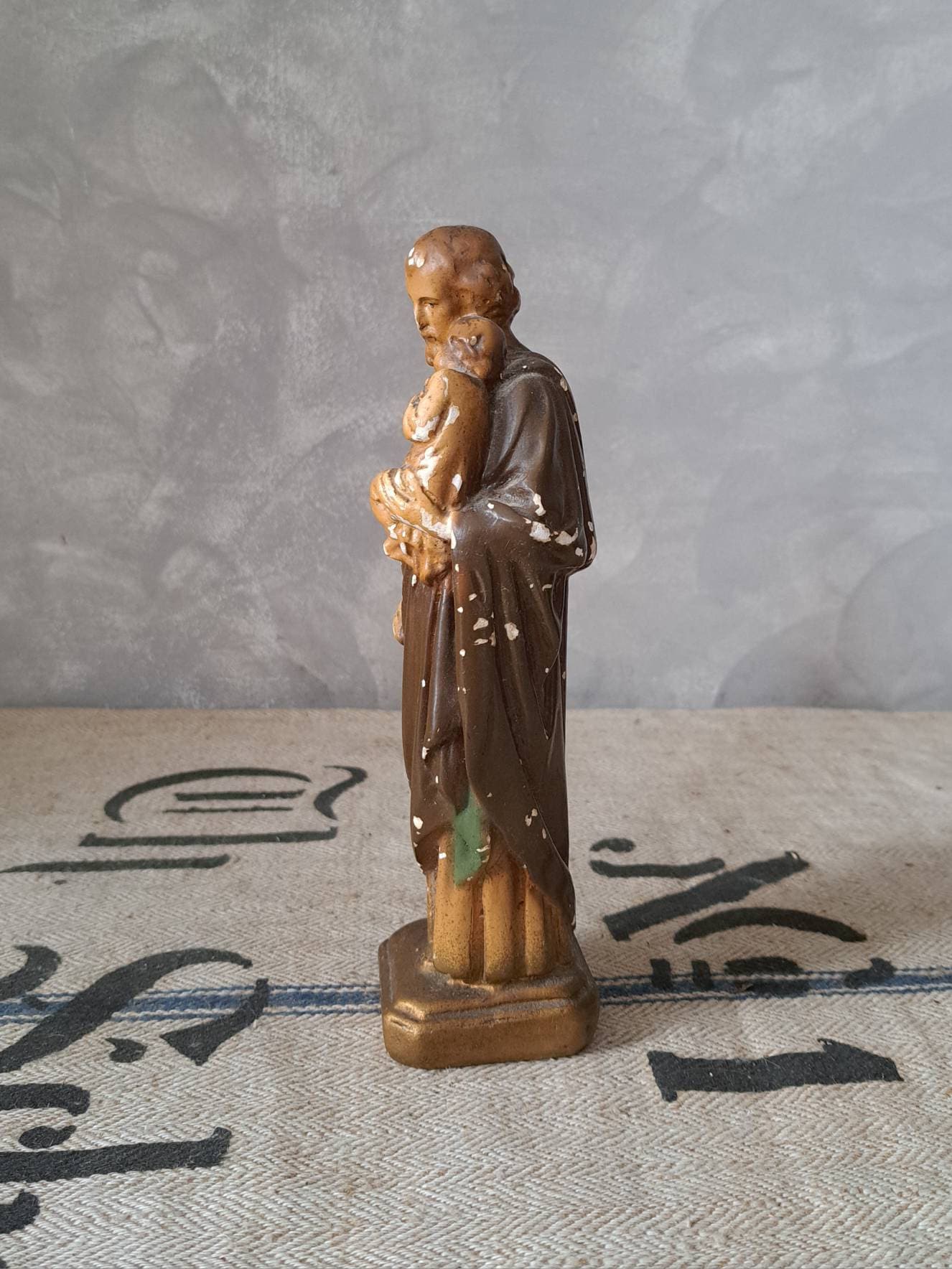 Antique Saint Joseph Figure Statue Shabby Vintage France - Etsy