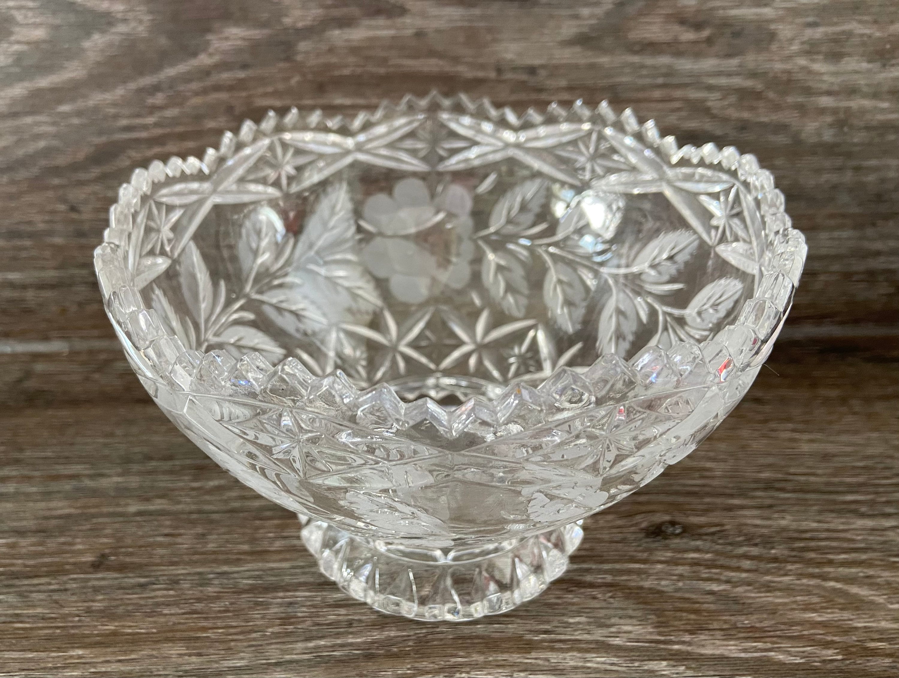 Imperlux Crystal Footed 6-1/4" Bowl Rose Collection Lead Crystal ...