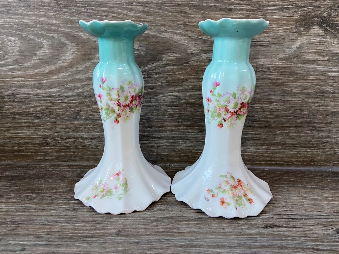 Vintage Pair of Victorian Candlesticks - Etsy