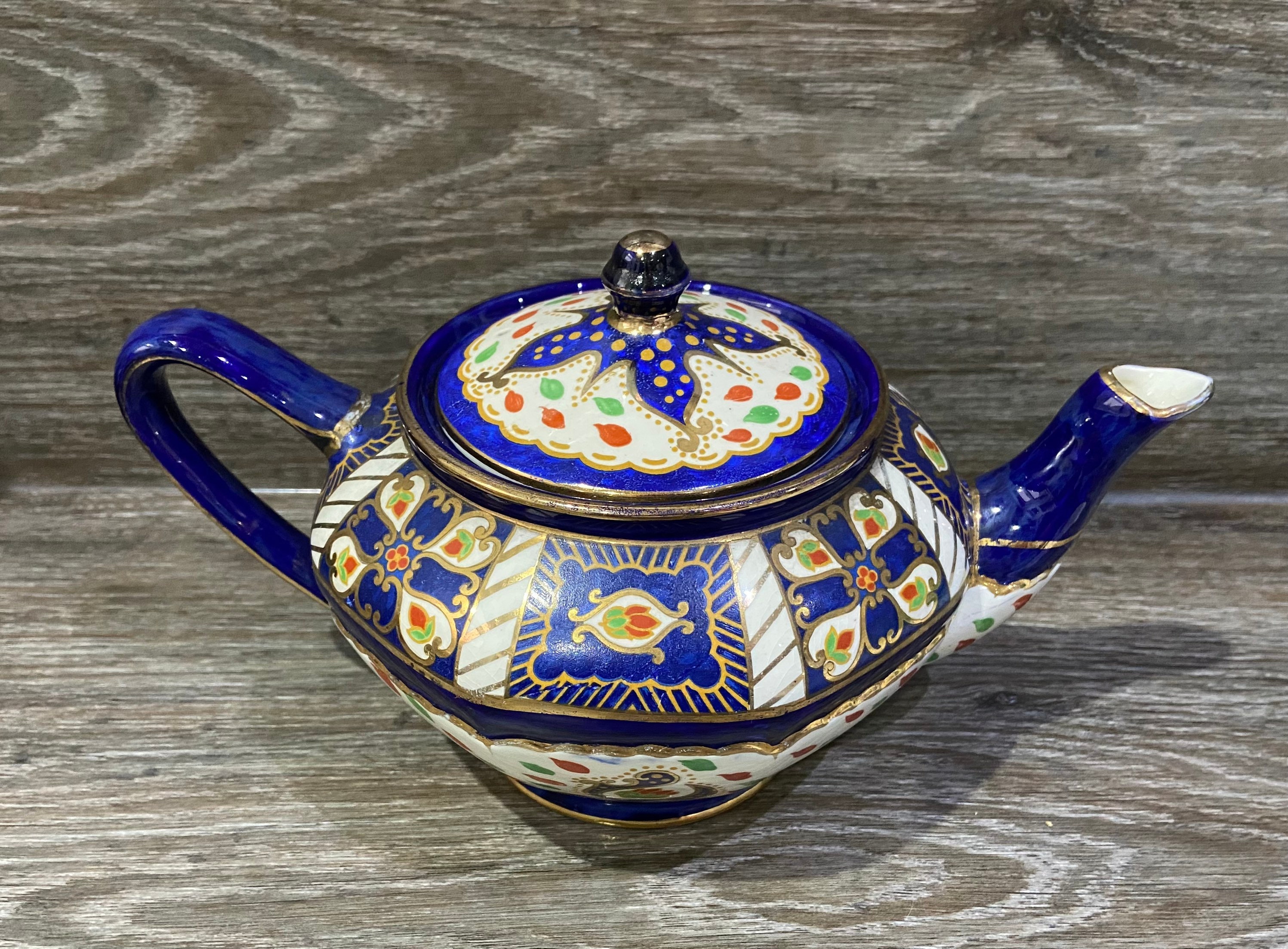 Stunning Teapot Art Deco Royal Winton Ivory Ware Gaudy Imari - Etsy