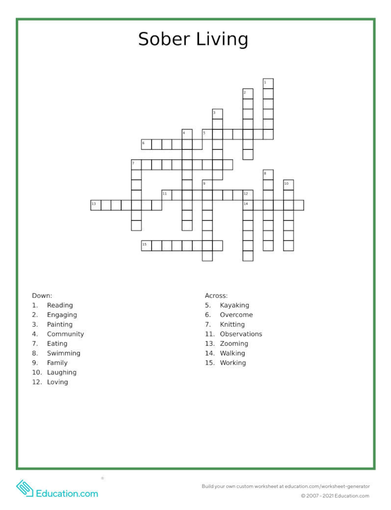 Sobriety Puzzle Collection Set of 4 Puzzle Pages Instant | Etsy