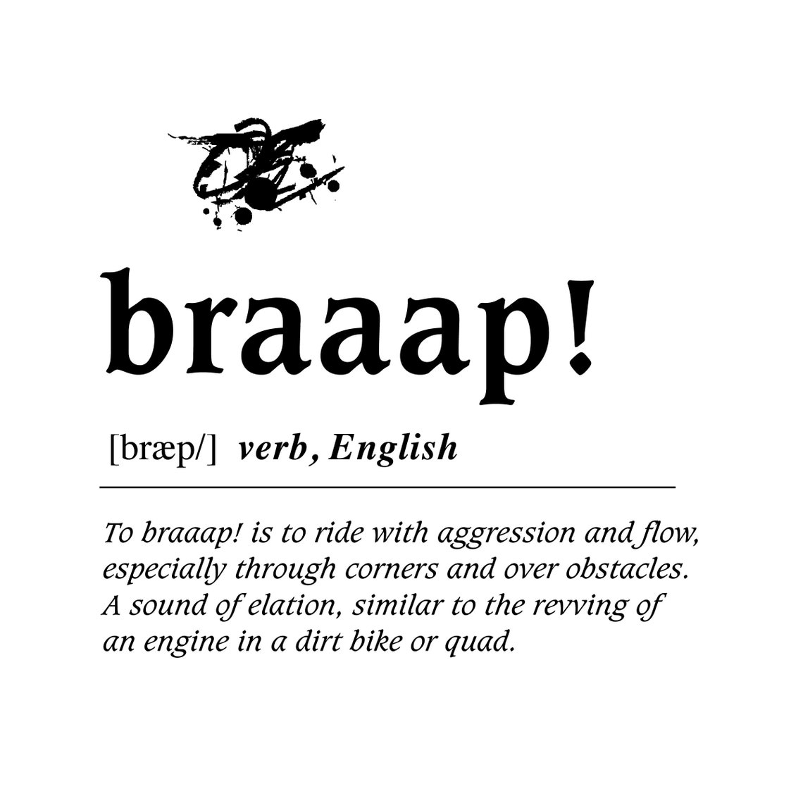 Braap Definition Art, Motorcycle, Dirt Bike, Quad, Man Gift, Boyfriend ...