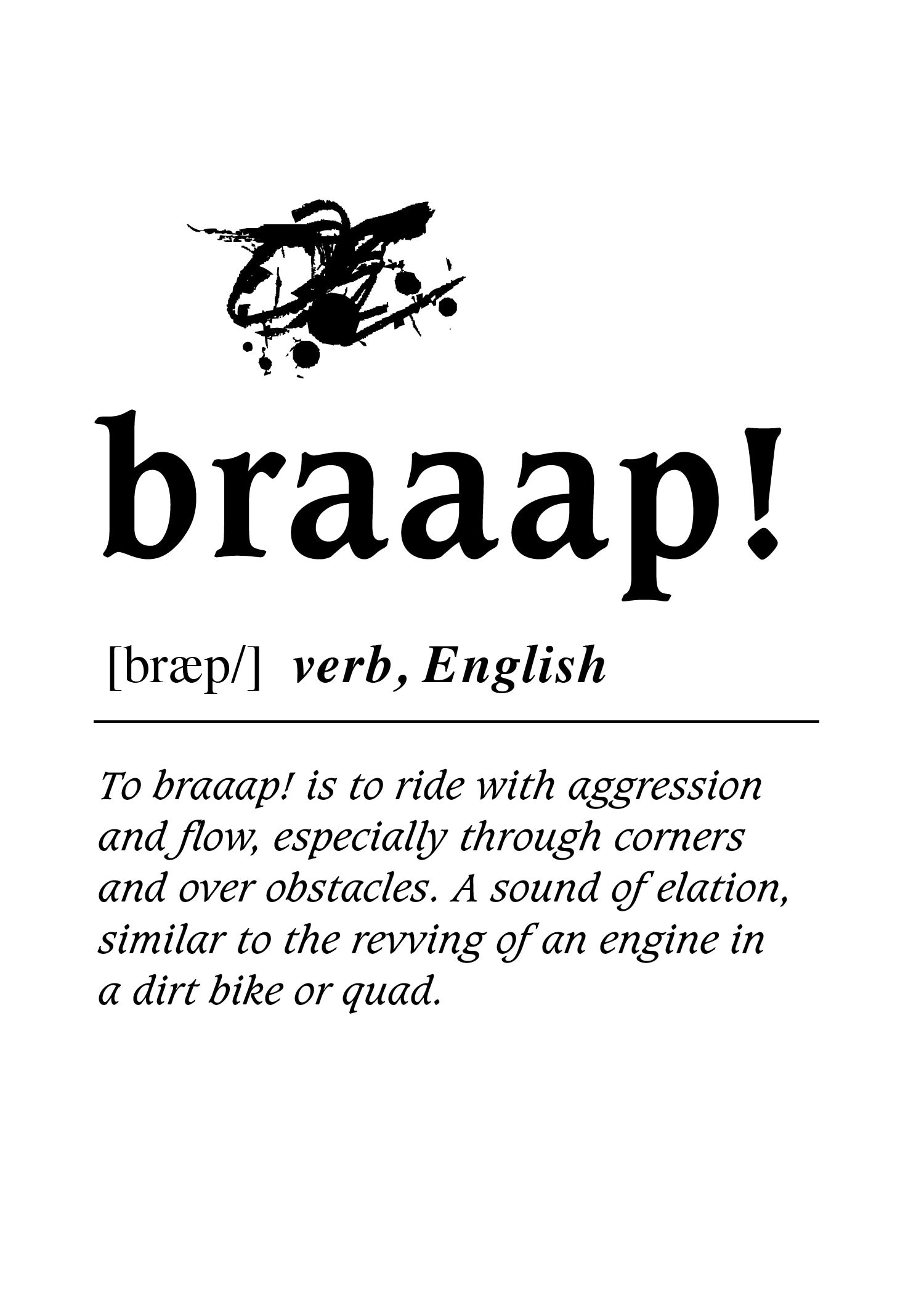 Braap Definition Art, Motorcycle, Dirt Bike, Quad, Man Gift, Boyfriend ...