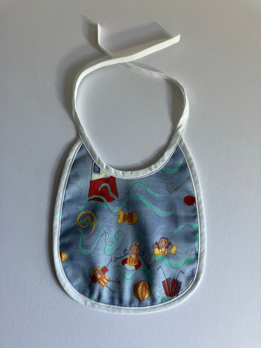 Traditional Style Bib Made of 100% Cotton Fabric Featuring Kids ...