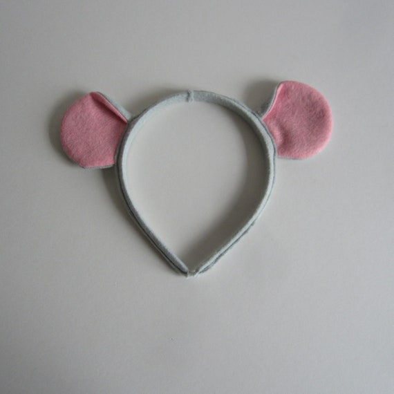 Mouse Ears Hairband Made of Light Grey Felt - Etsy