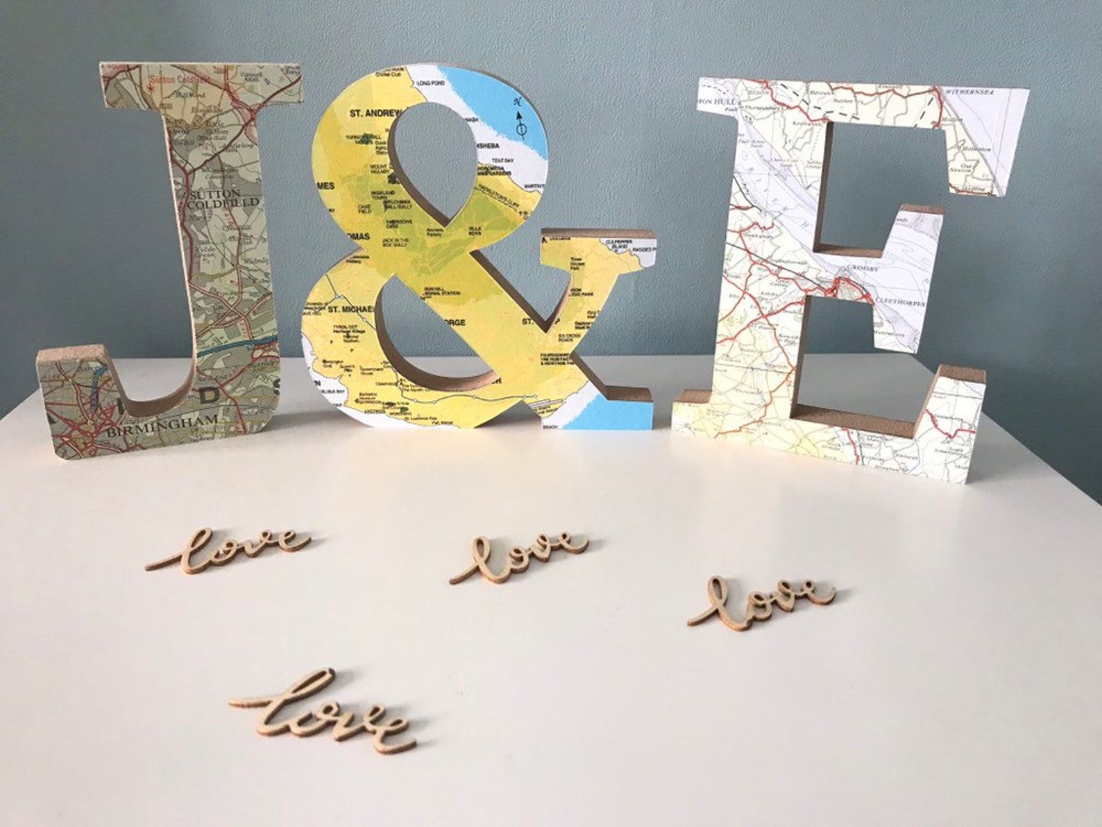 Word Art. Map Faced Wooden Letters Map Letters Maps of Your - Etsy UK