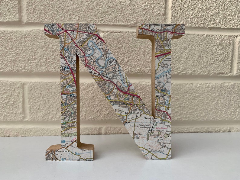 Word Art. Map Faced Wooden Letters Map Letters Maps of Your - Etsy UK