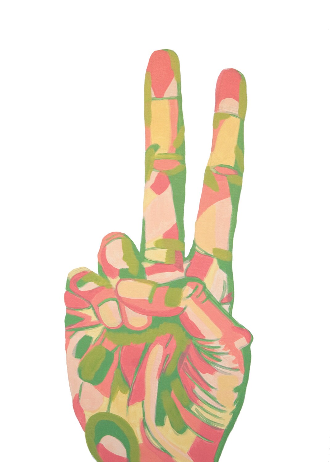 Colorful Peace Hand Signs