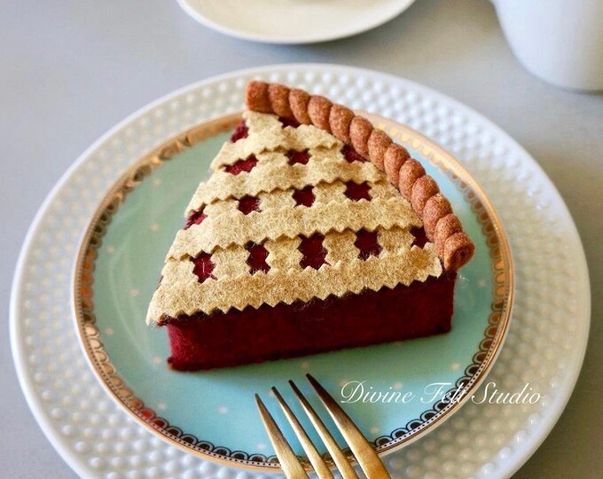 Felt Cherry Pie-felt Food Pretend Play Tea Party - Etsy