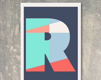 Large Alphabet Letter U Printable Wall Decor Poster | Etsy