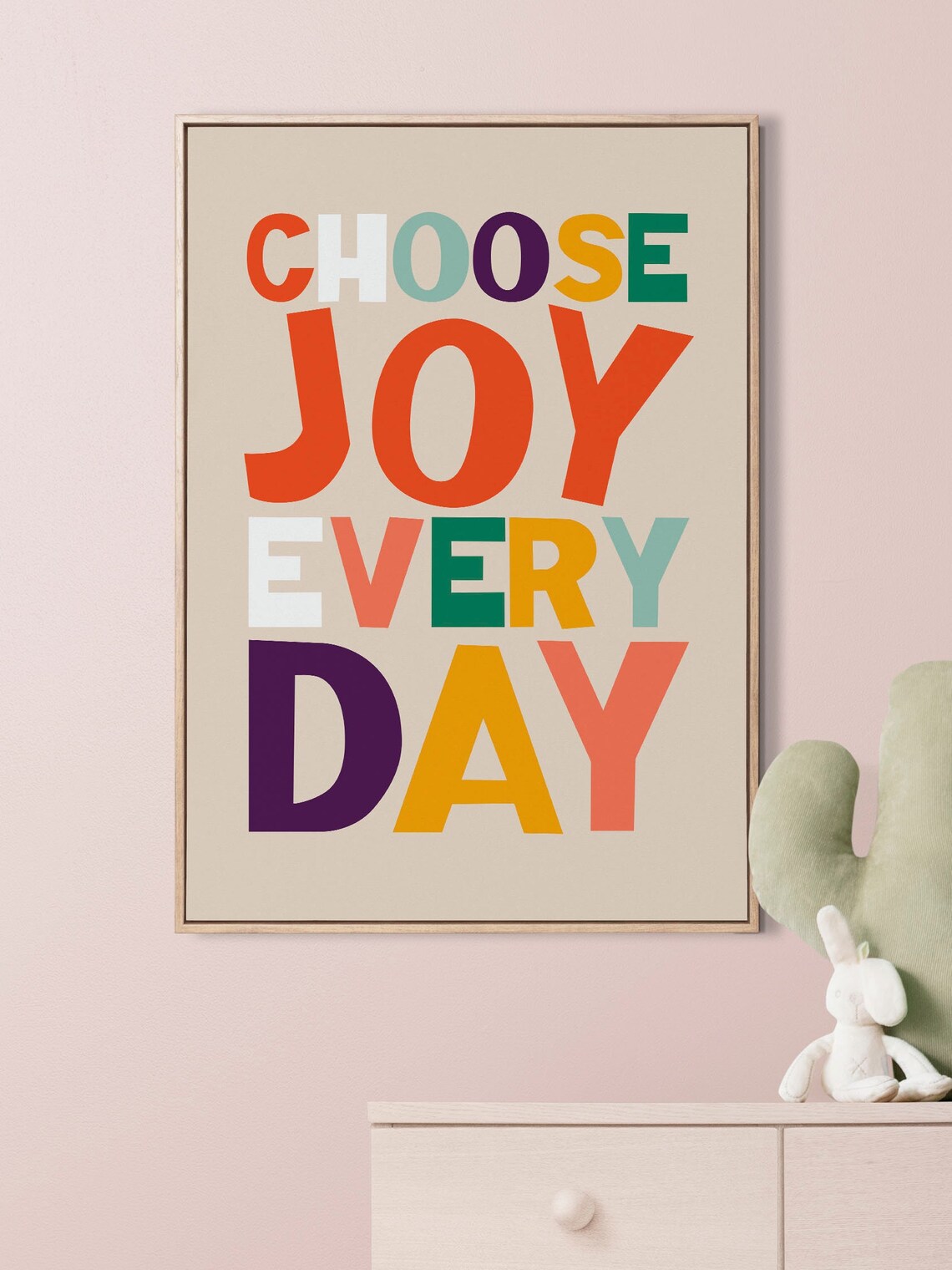 Choose Joy Every Day Art Print: Colorful Inspirational Poster (digital ...