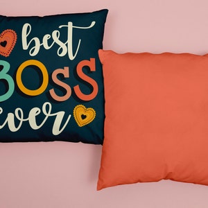 Boss Appreciation Pillow Cover, Motivational Boss Pillowcase, Graphic ...