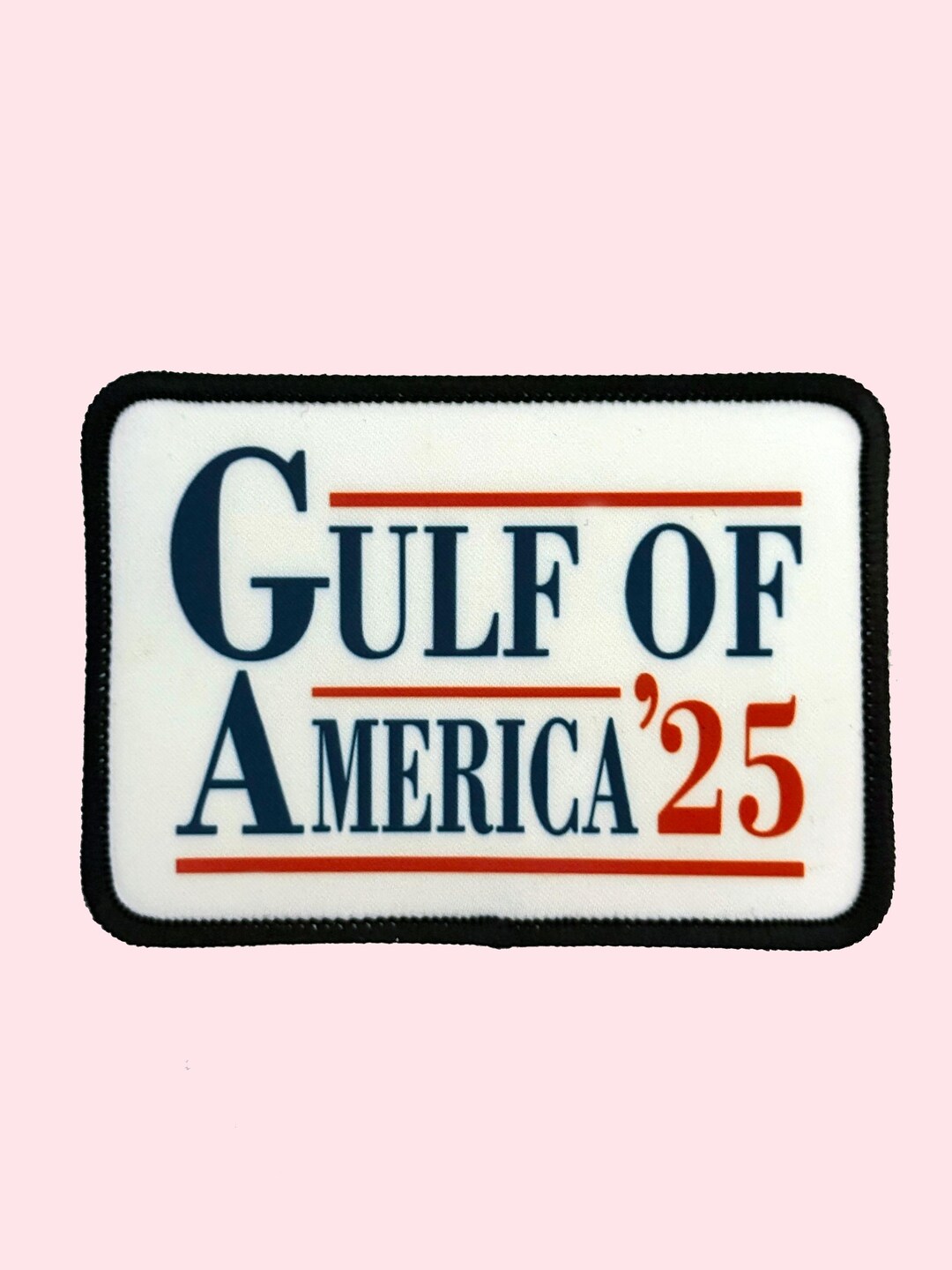 Gulf of America 25 Patch, Iron on Patch, Trucker Hat Patch, Jacket ...