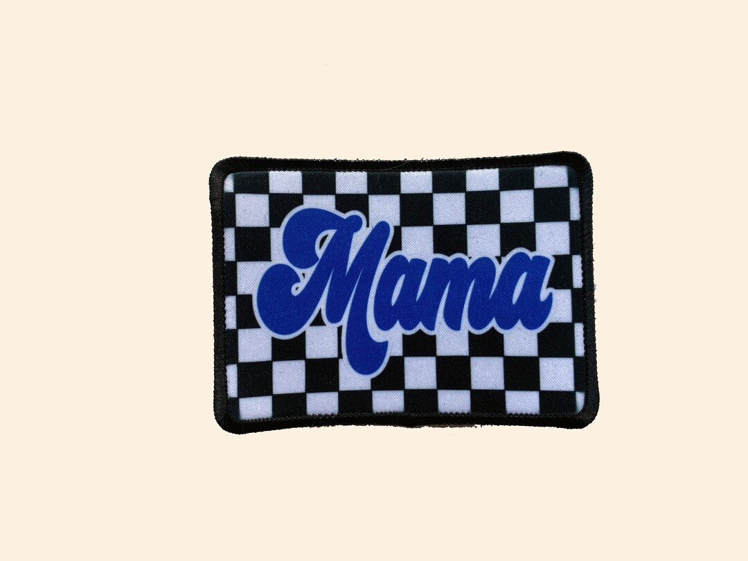 Checkered Mama Patch, Trucker Hat, Trucker Hat Patch, Mama, Mother's ...
